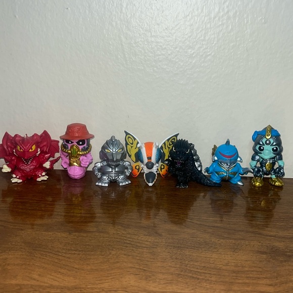Toys | Chibi Godzilla Toys Set Of 7 Figures 25 To 35 Inches Tall | Poshmark